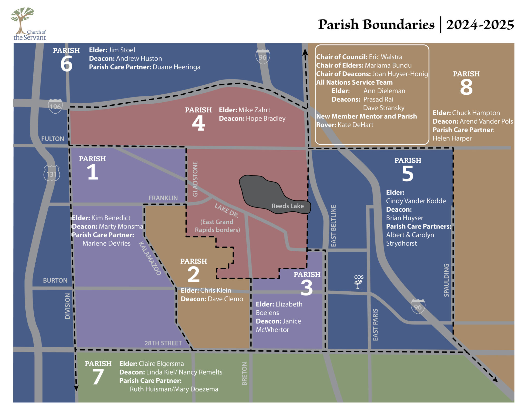 Parish Map | Church Of The Servant